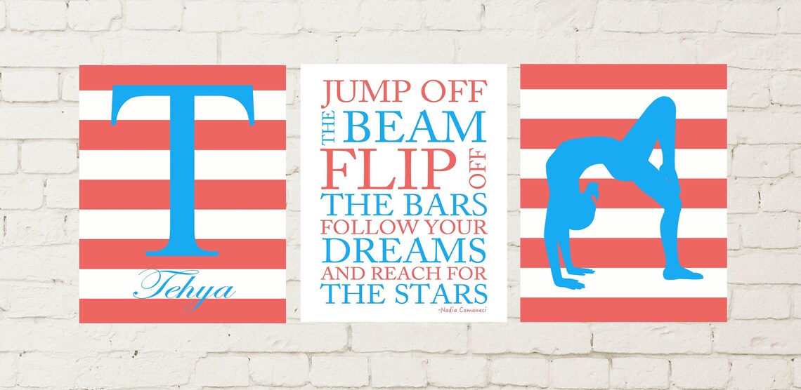 Gymnastics Inspired Room Decor Gymnast Gift Idea Jump off - Etsy
