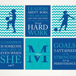 Inspirational Quote Art for Girls, Sports Art, Girls Sports, Soccer ...