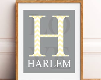 Baby Boy Nursery Baby Monogram Wall Art Baby Name Wall | Etsy