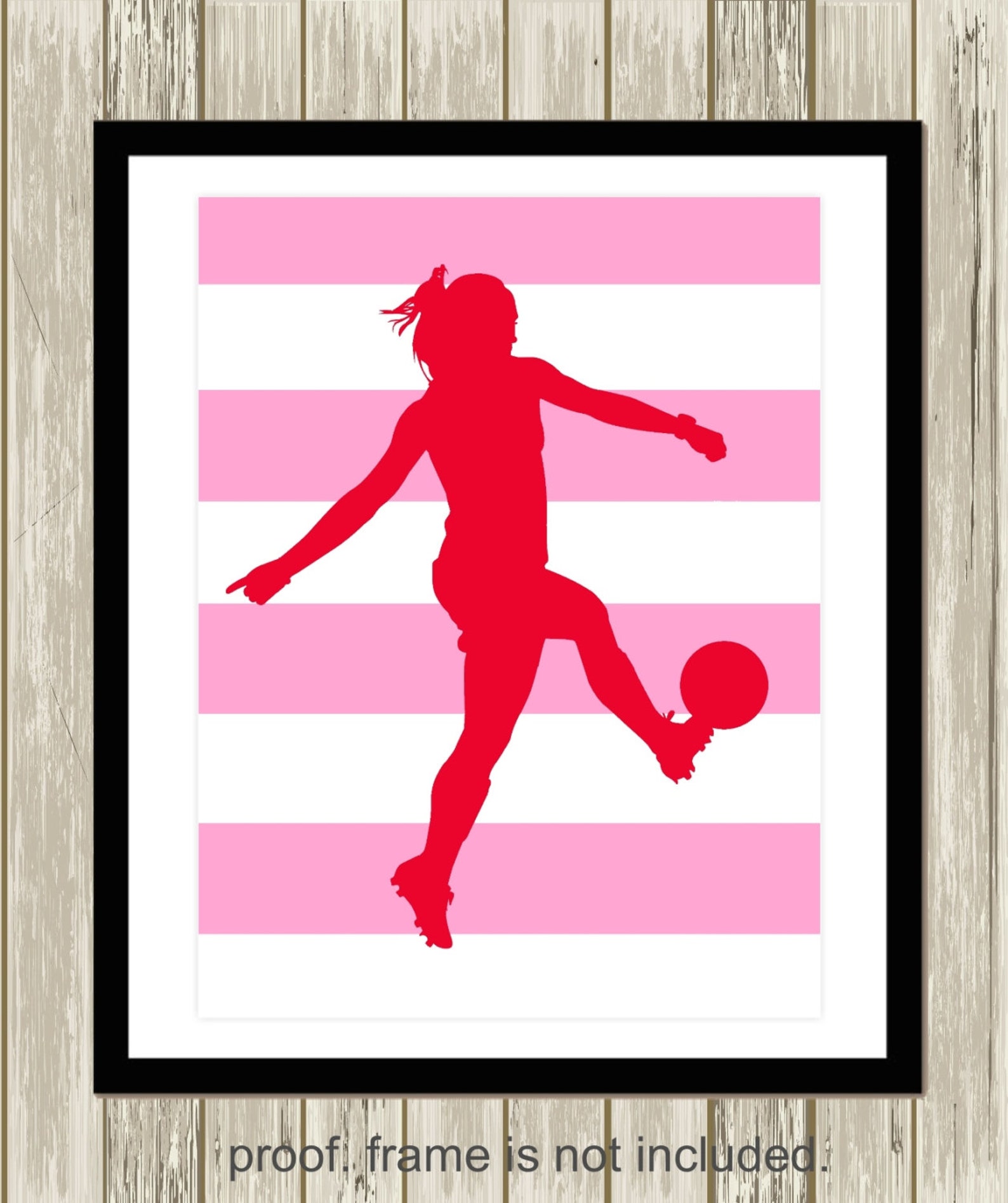 Soccer soccer girl wall art girls room wall art teen girl | Etsy