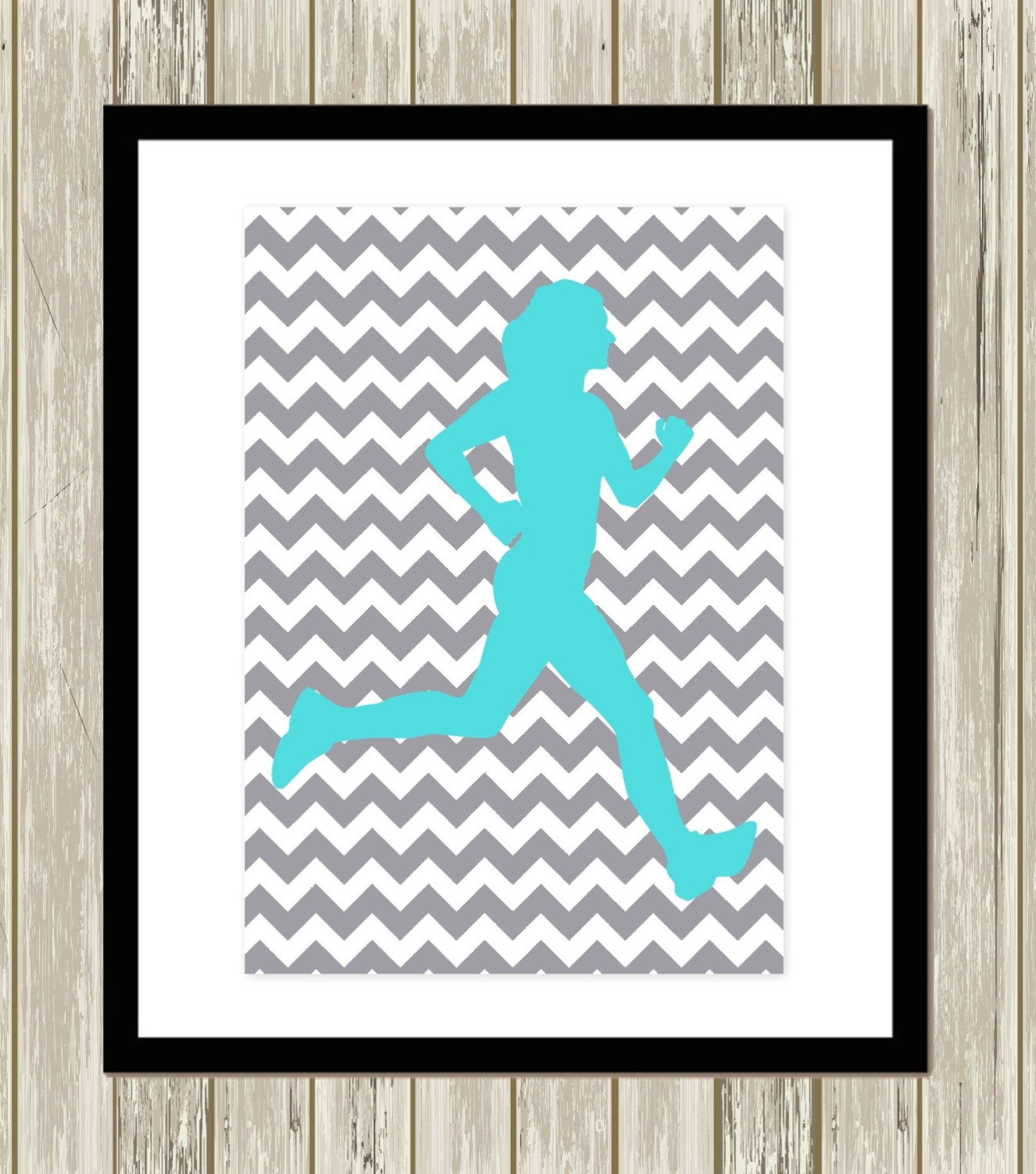 Track Runner Girl Wall Artrunner Girls Wall Art Monogram - Etsy