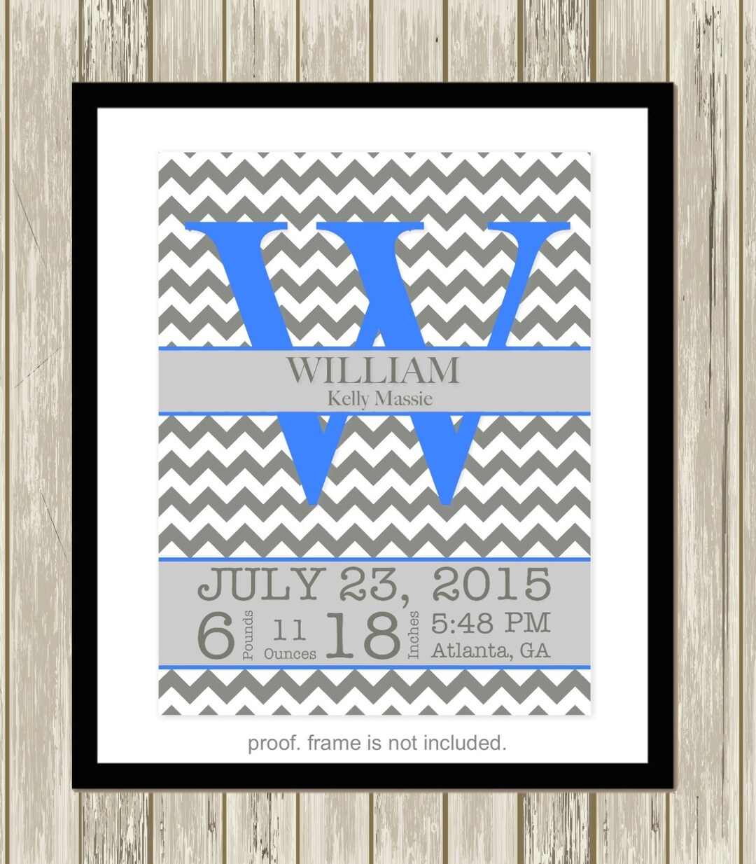 Baby Boy Nursery Art Monogram Nursery Art New Baby Birth - Etsy