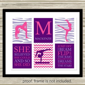 Girls Sport Theme Room Wall Art, Sports Poster, Custom Kids Art, Custom ...