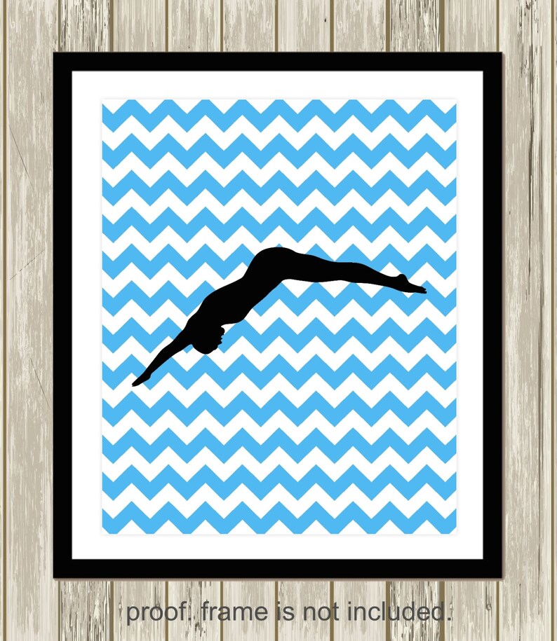 Inspirational Swimmer Wall Art Swimmer Wall Art Girl - Etsy
