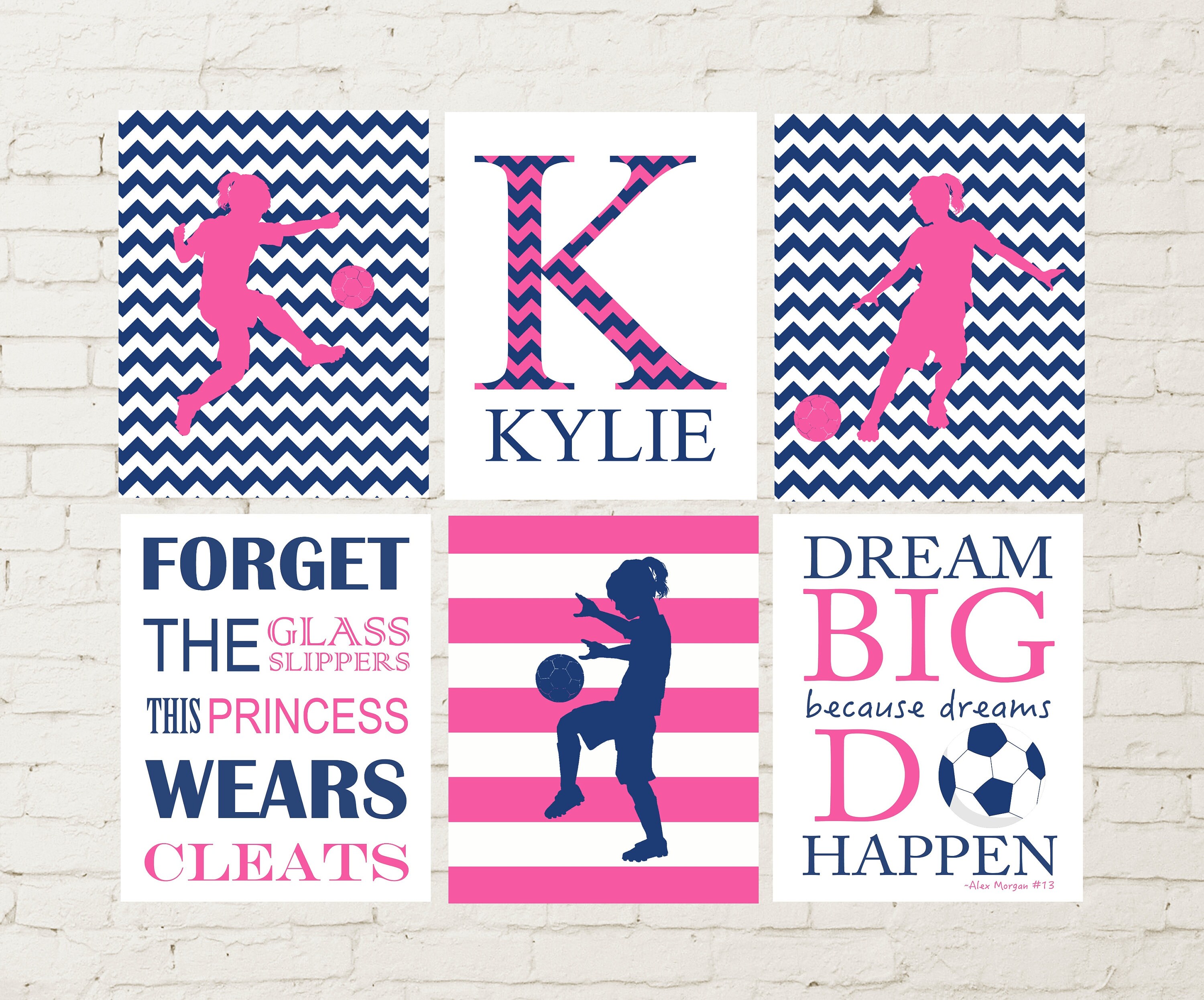 Soccer poster soccer decoration soccer girl soccer art | Etsy