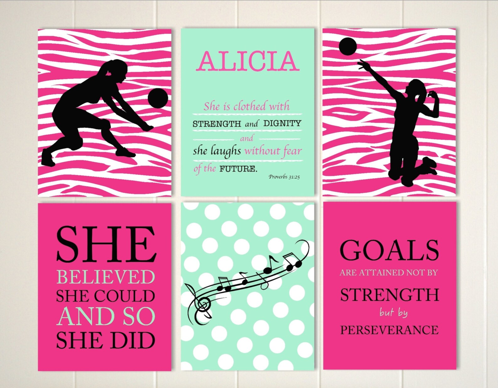 Volleyball Room Decor Volleyball Wall Art Girls Wall Art - Etsy