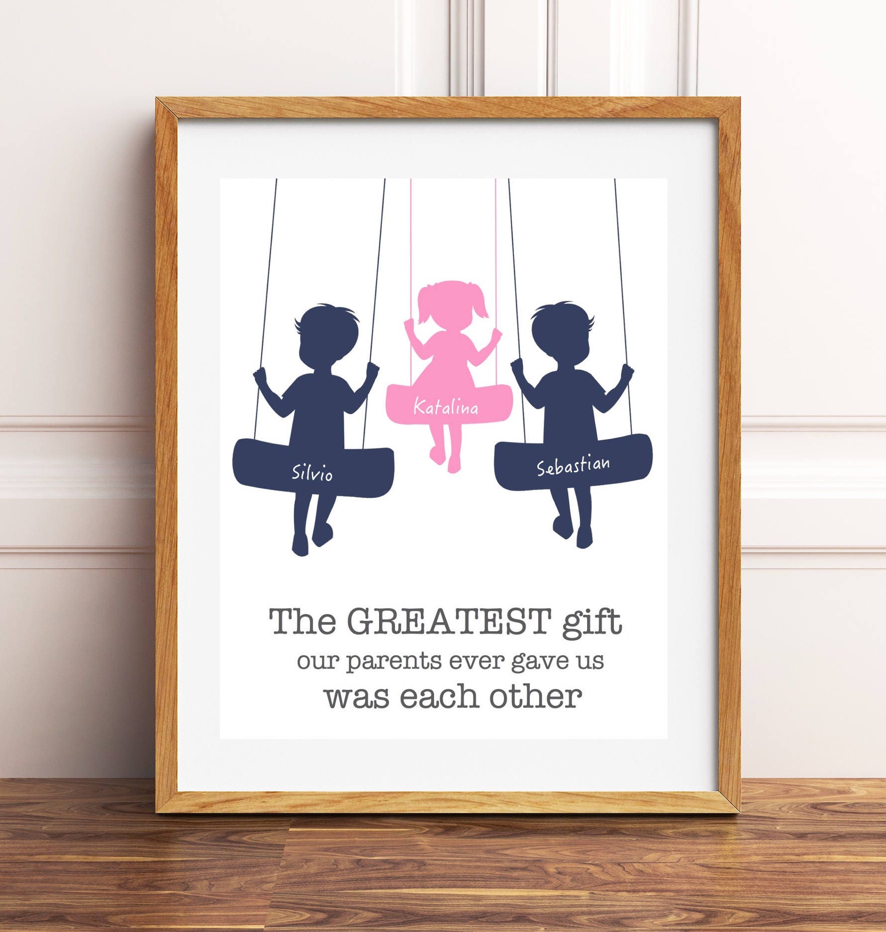 Multiple siblings art siblings wall art brothers and | Etsy