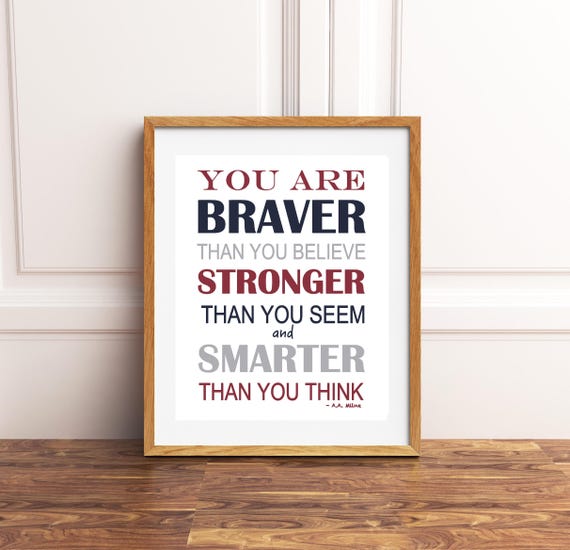 Inspirational Quotes Wall Art Kids Room Decor Inspirational | Etsy