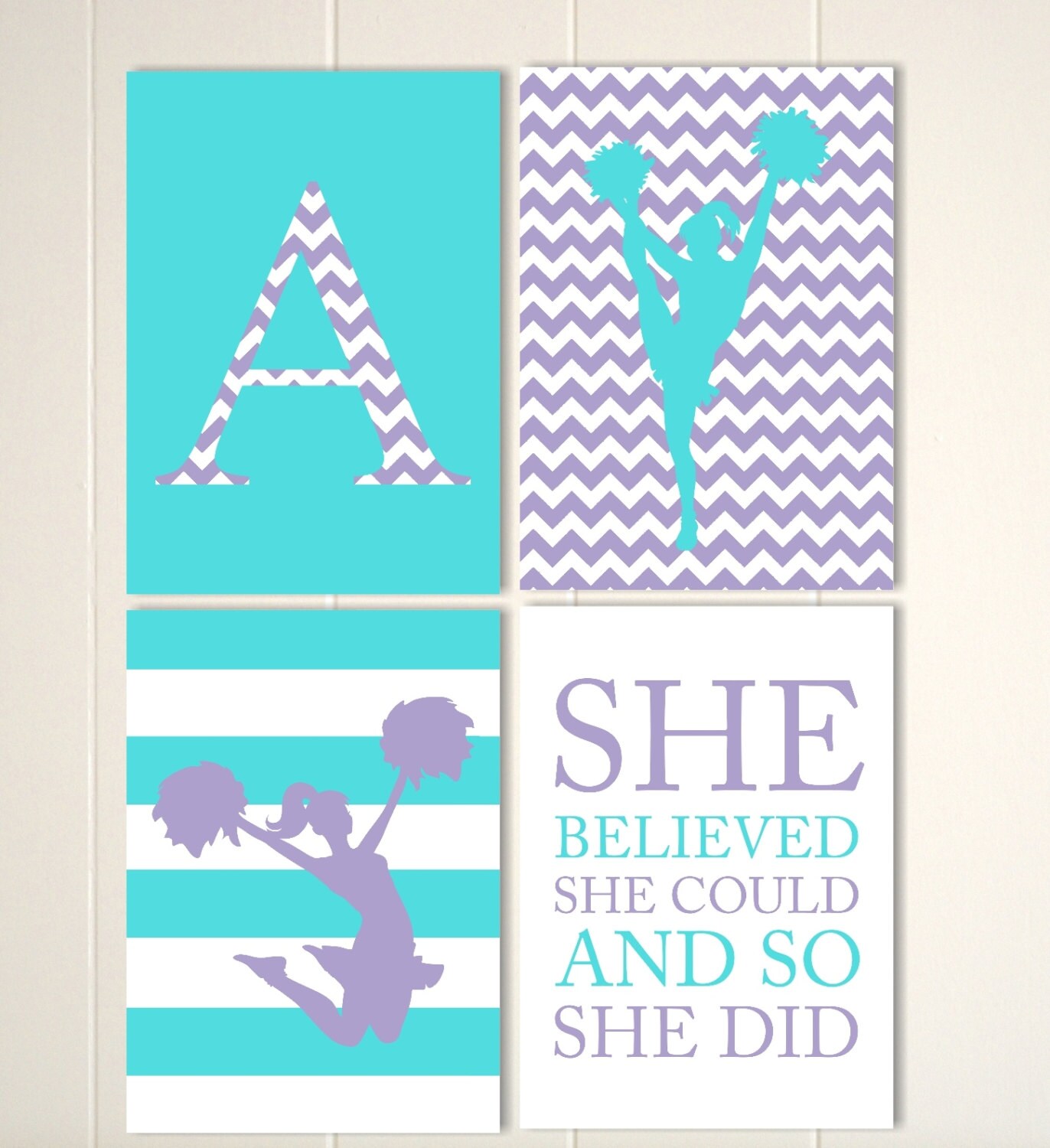 Cheerleader Wall Art Girls Room Cheer Decor Girls Wall Art - Etsy