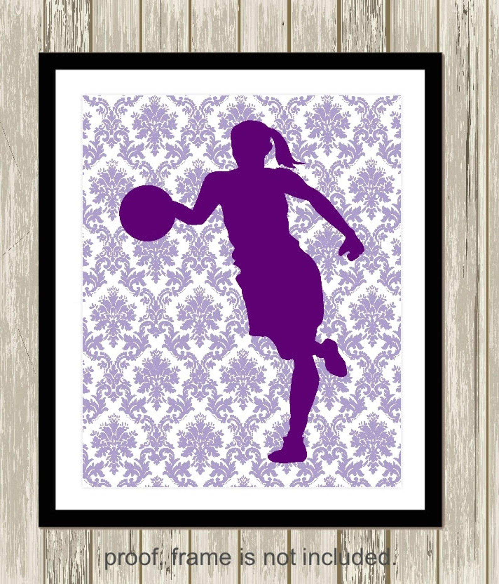 Basketball Art Girls Sports Art Girls Art Girls Room Wall | Etsy