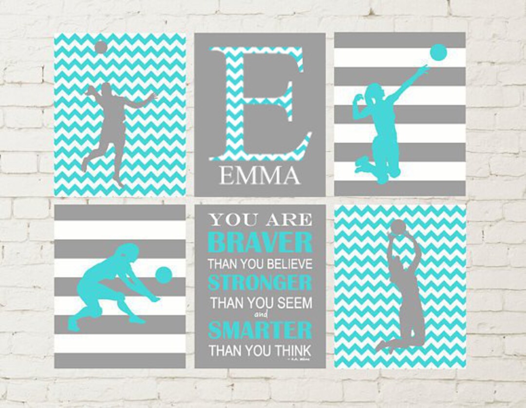 Volleyball Girl Wall Art, Volleyball Room Decor, Pre Teen Girl Wall Art ...