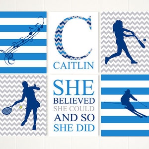 Sports Theme Room Decor, Girl Athlete Gift Idea, Motivational Sports ...