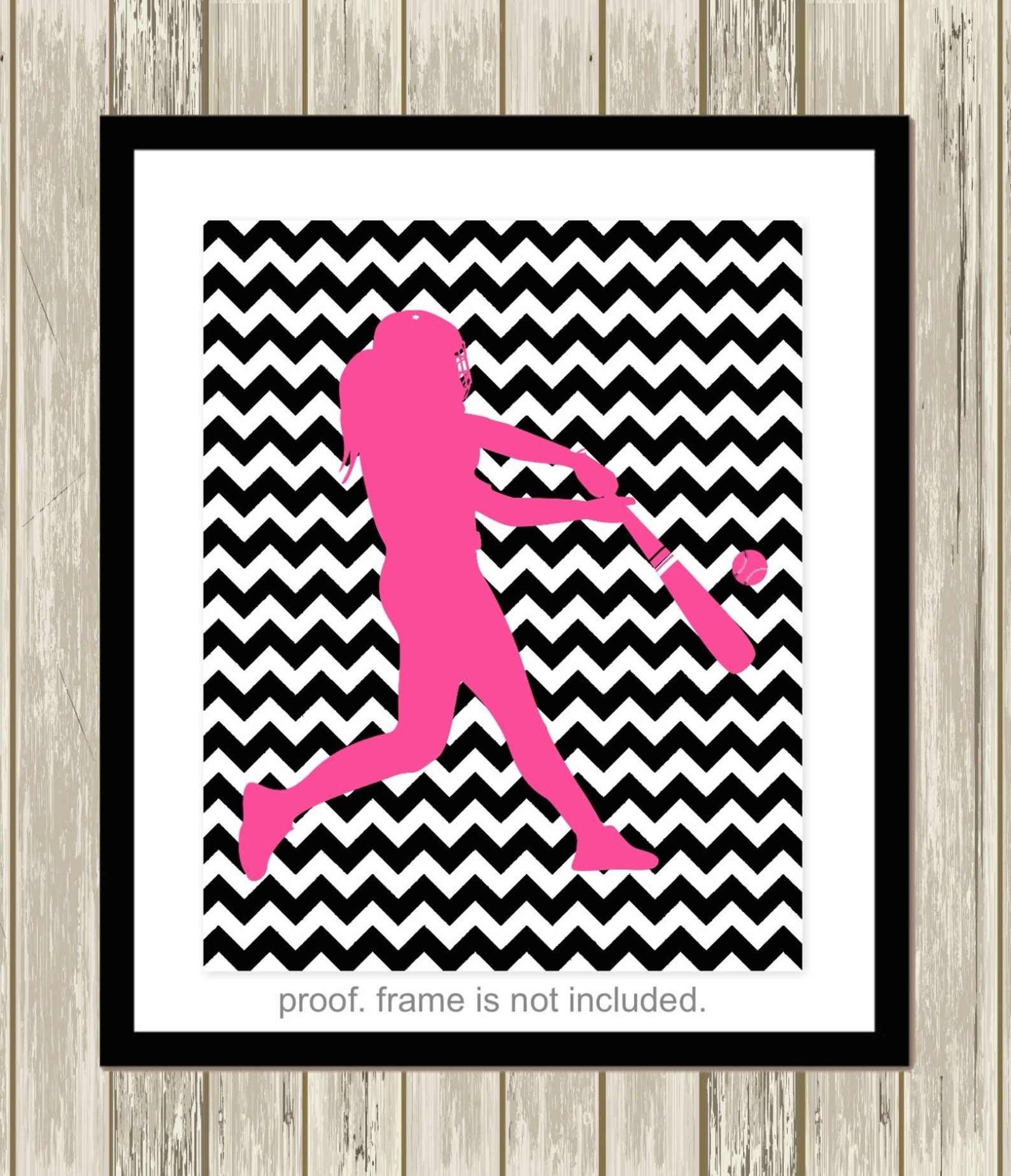 Musical Notes Girls Art Runner Girls Art Softball Wall Art | Etsy