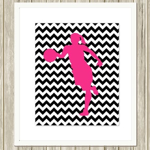 Girls Basketball Wall Art Basketball Player Girls Wall Art - Etsy
