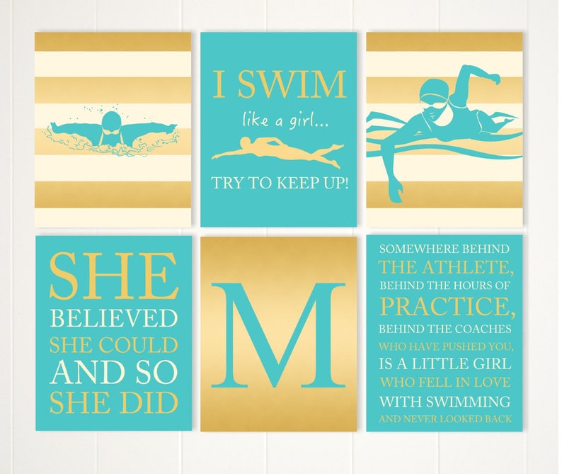 Swimming Art Print Swim Team Swimming Gift Idea Swimmer I - Etsy