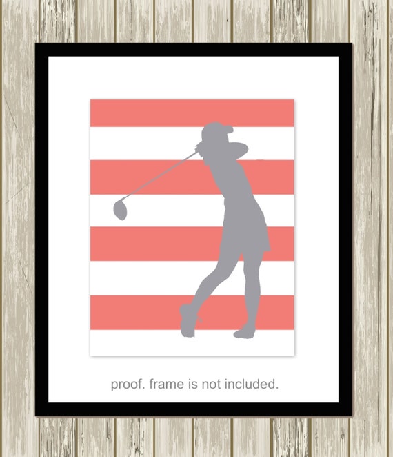 Golfer Girl Wall Art Golf Sports Art for Girls Soccer Girl | Etsy