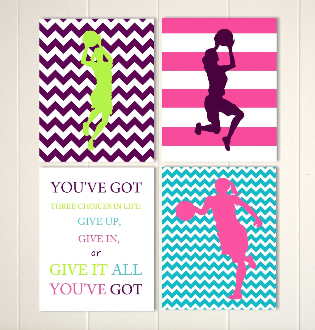 Girls Room Decor, Basketball Player Wall Art, Basketball Girl, Dorm ...