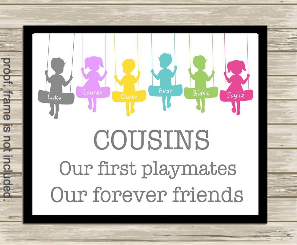 Cousins Wall Art Grandparents Gift Idea Gift for Grandma - Etsy