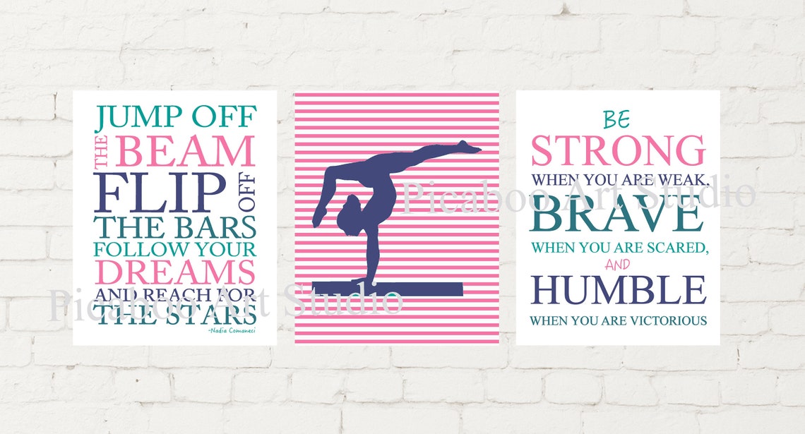 Gymnast Room Decor Gymnastics Wall Art Teen Girl Wall Art | Etsy