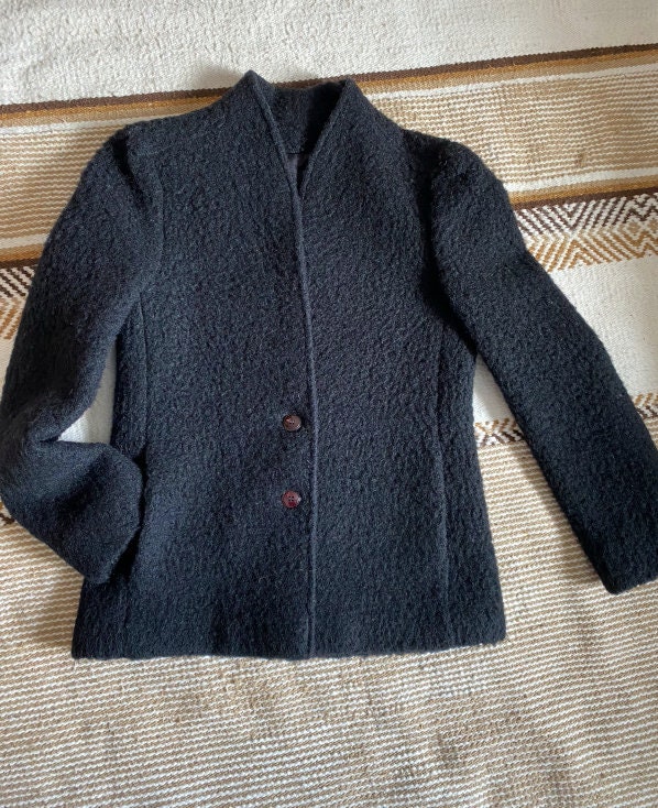 Vintage 1970's/1980's Steven Forstmann Wool Tailored Two Button Top ...