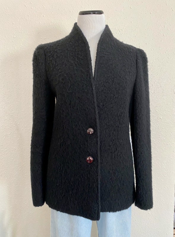 Vintage 1970's/1980's Steven Forstmann Wool Tailored Two Button Top ...