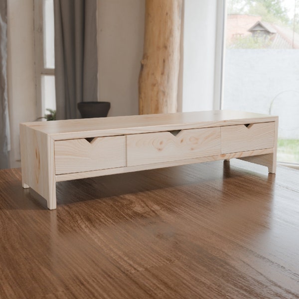 Wood Monitor Stand - Etsy