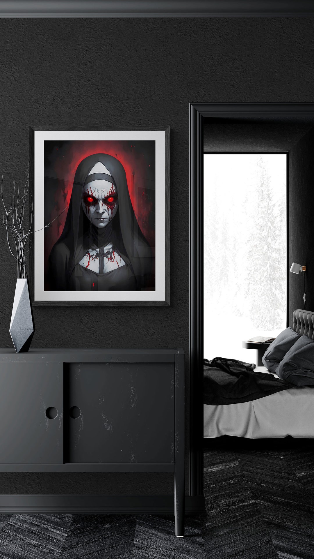 The Nun Horror Valak Fan Art - Etsy