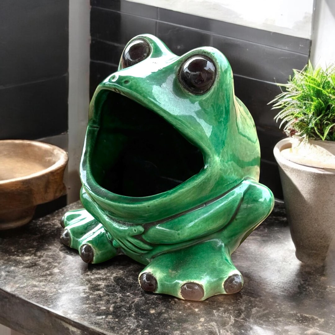 Green Ceramic Kitchen Frog Sponge Brillo Pad Holder - Etsy