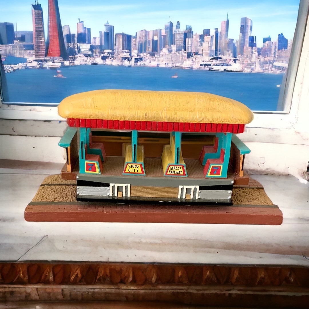 Lefton 1994 SIOUX CITY Street Railway Car Train Village Collectible - Etsy
