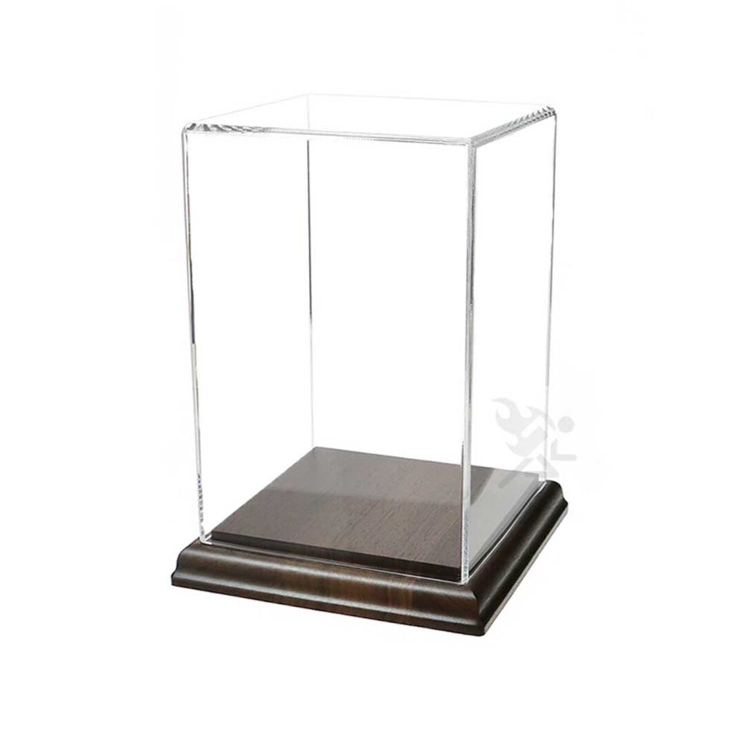 Acrylic Display Box 4" X 4" X 6" Dustproof Showcase With Solid Walnut Base - Etsy