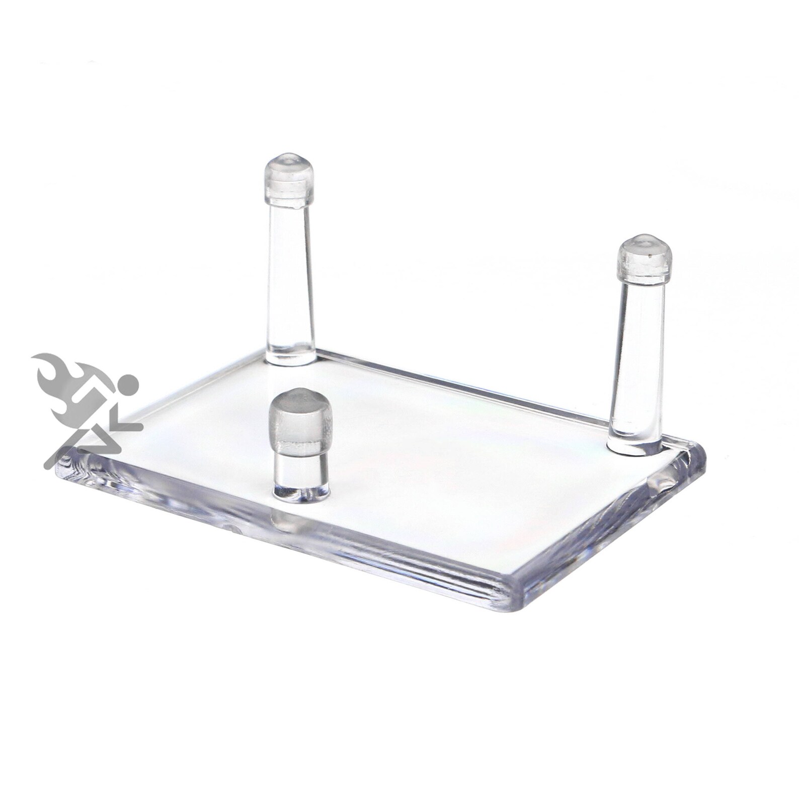 Mineral Geode Fossil Display Stands, 3.5” Acrylic Three Peg With Guards ...