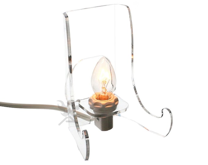 Acrylic Lighted Display Stand Easel 4-1/2" High Back-lit Display - Etsy