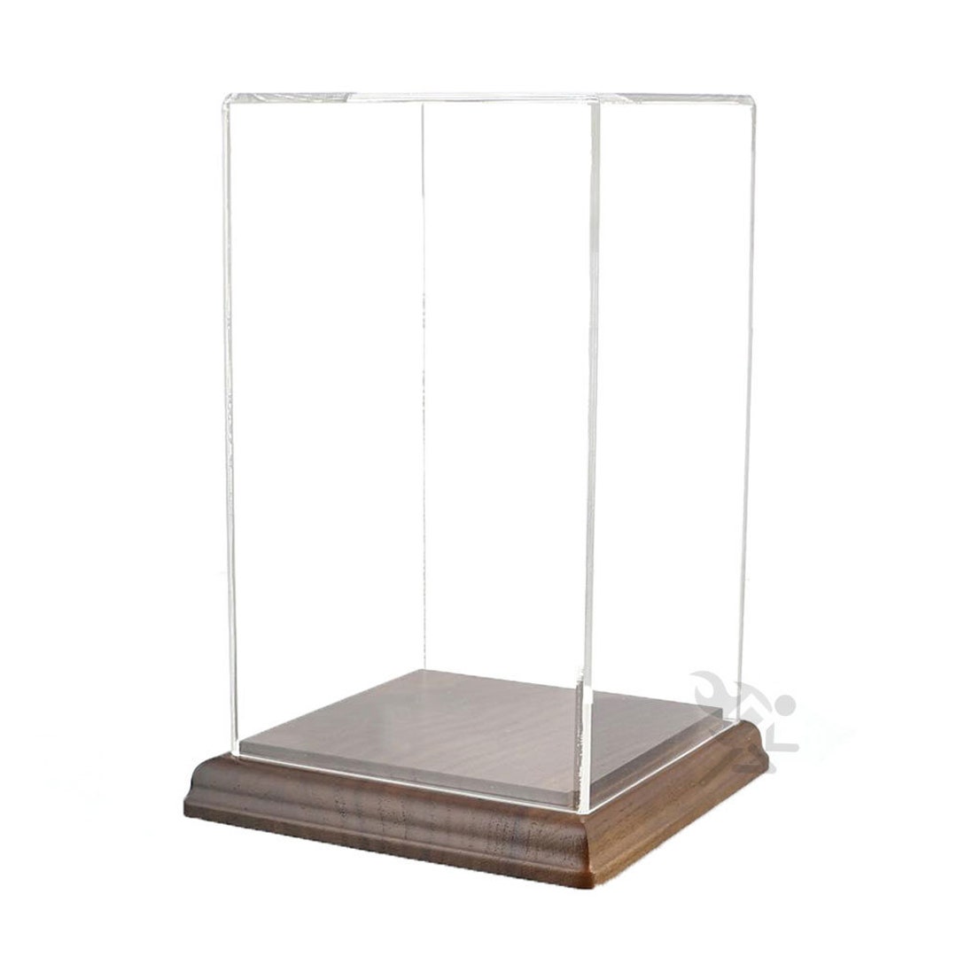Acrylic Display Box 6 X 6 X 9 Dustproof Showcase With Solid Walnut Base - Etsy