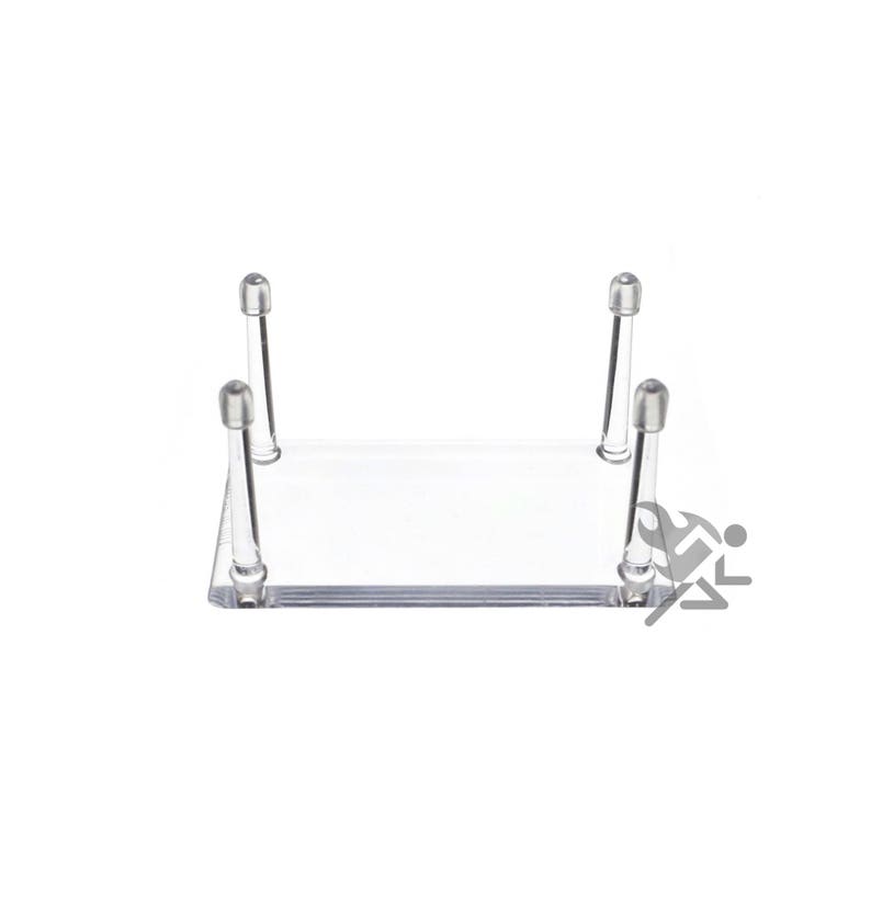 Mineral Geode Fossil Display Stand, 3” Slim Leg Four Peg With Guards ...