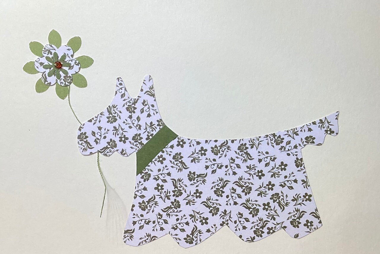 Thank You Card Sid the Scottie Dog - Etsy