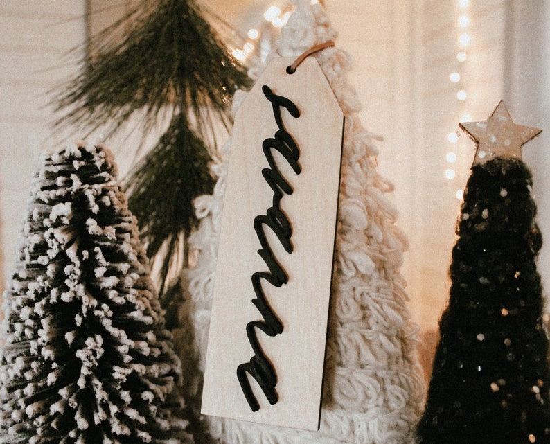 Personalized Wood Stocking Tag, Custom Name Wood Gift Tags - Etsy