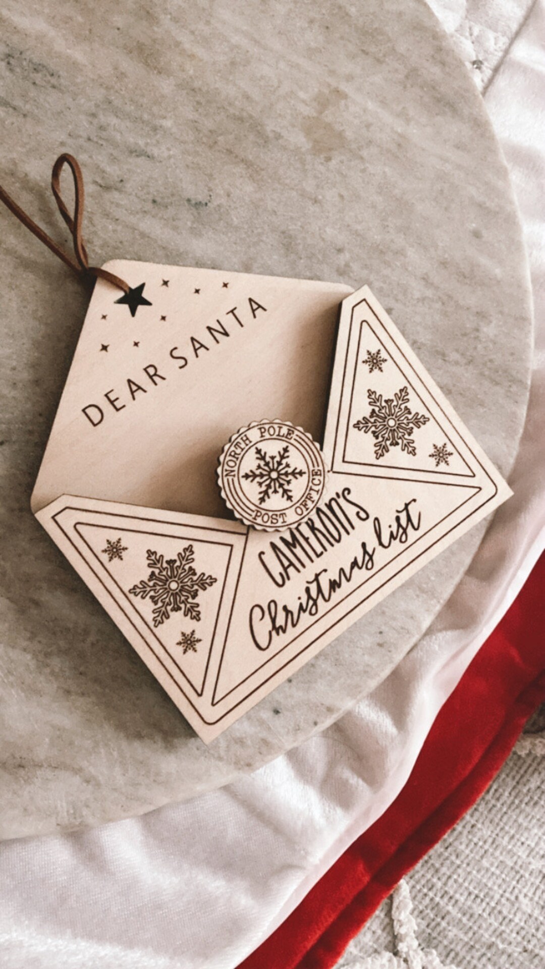 Christmas List Letter Holder Letter to Santa Dear Santa Letter Holder ...