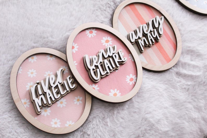 Daisy Baby Girl Name Sign: 3D Laser Cut Nursery Decor - Etsy