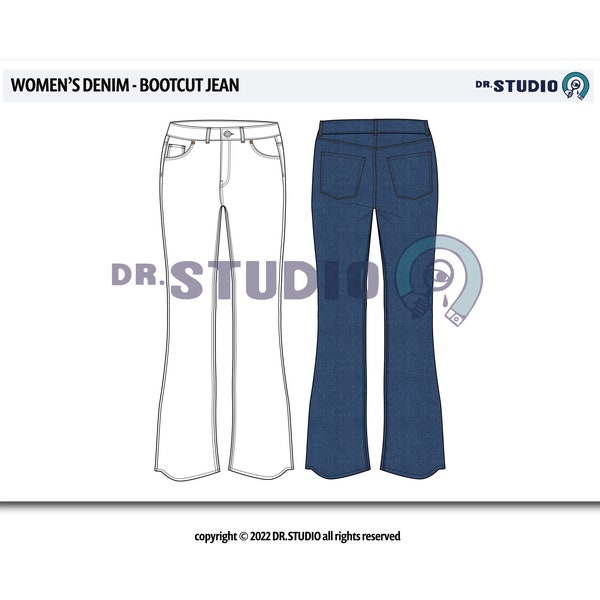 Denim Fashion Illustration - Etsy