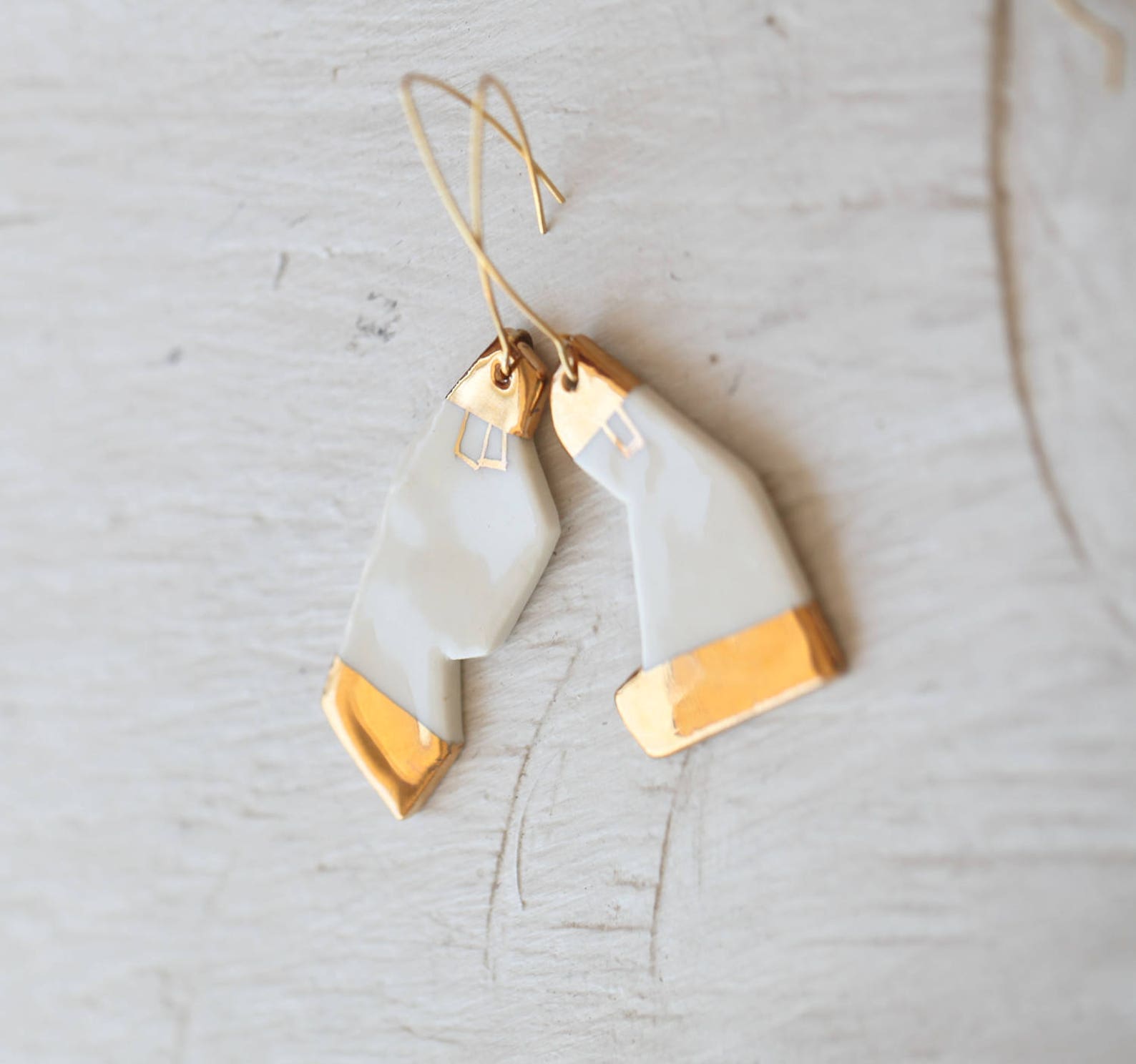 When Two Rivers Meet Porcelain Earrings. | Etsy