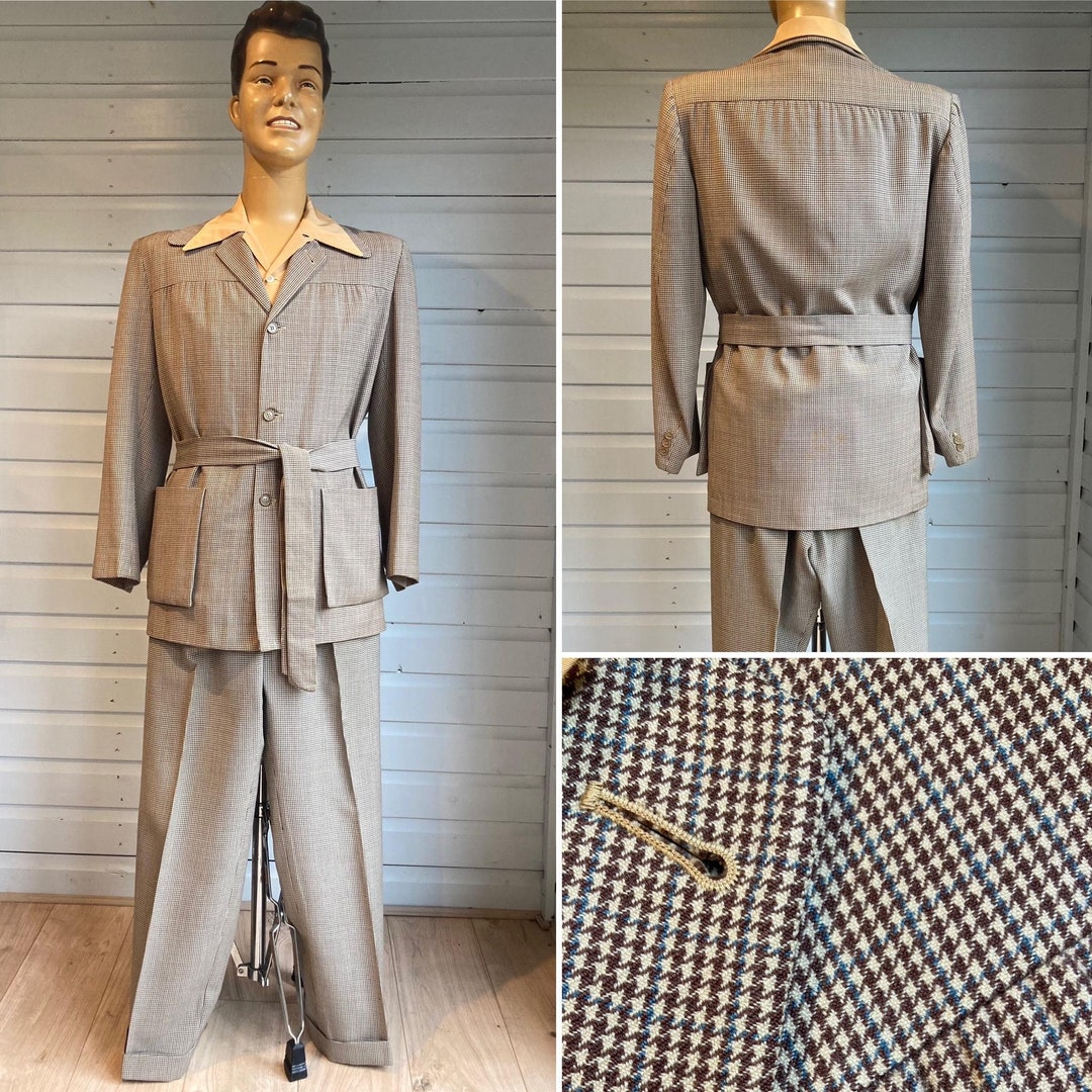 RESERVED. 1940s HOLLYWOOD DOG Tooth Suit - Etsy