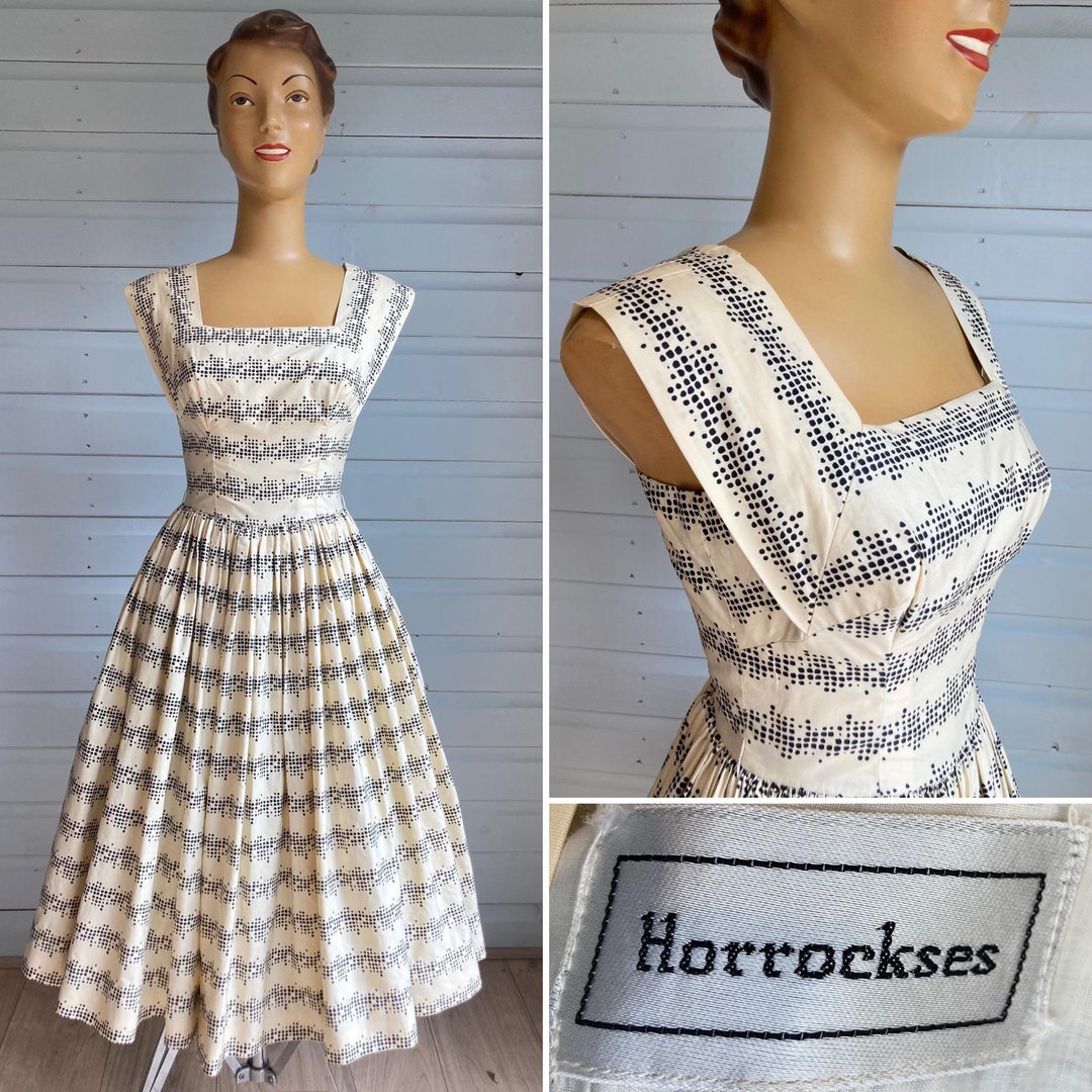 ORIGINAL 1950s HORROCKSES COTTON Print Dress - Etsy