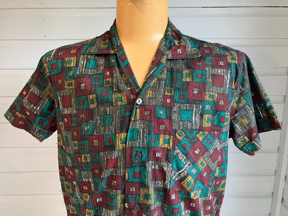 ORIGINAL 1950's 1960's BONART BRITISH Beach Shirt - Gem