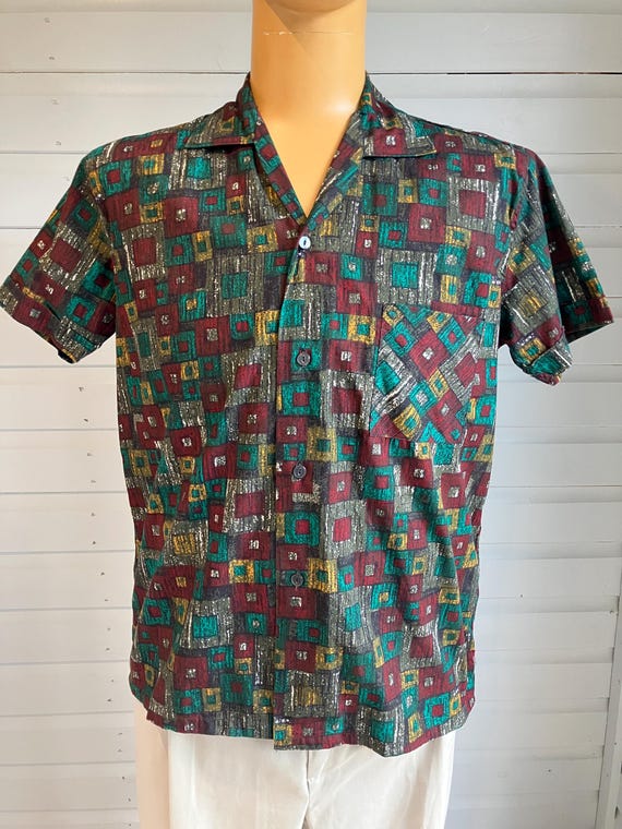 ORIGINAL 1950's 1960's BONART BRITISH Beach Shirt - Gem