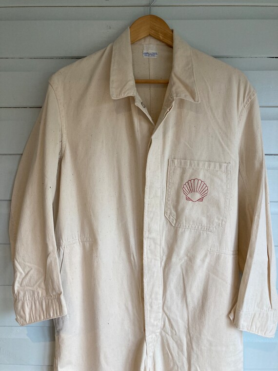 ORIGINAL 1950s SHELL OIL Belt Back Coveralls Overalls… - Gem