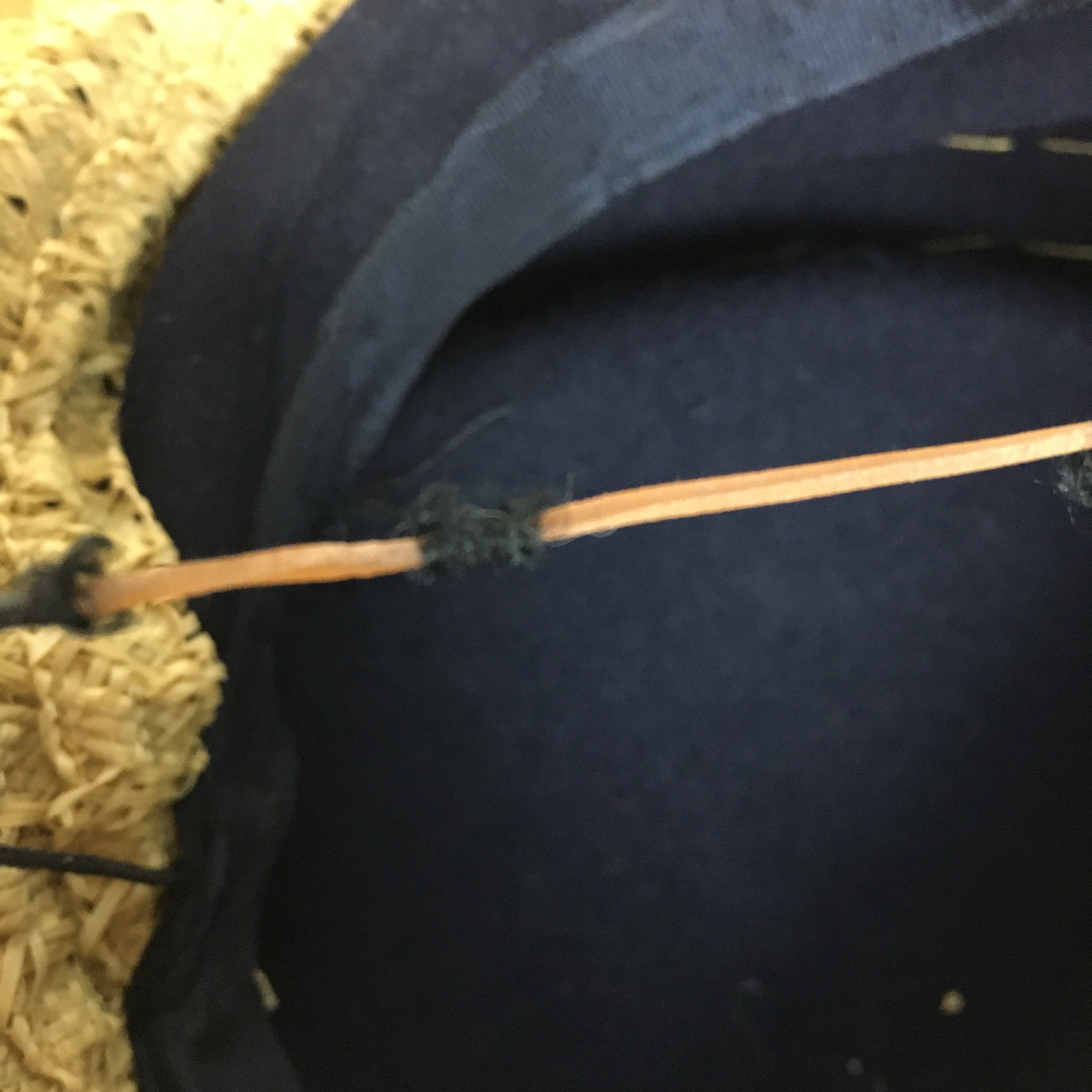 1940's/ 50's FELT & STRAW HAT Navy Blue | Etsy