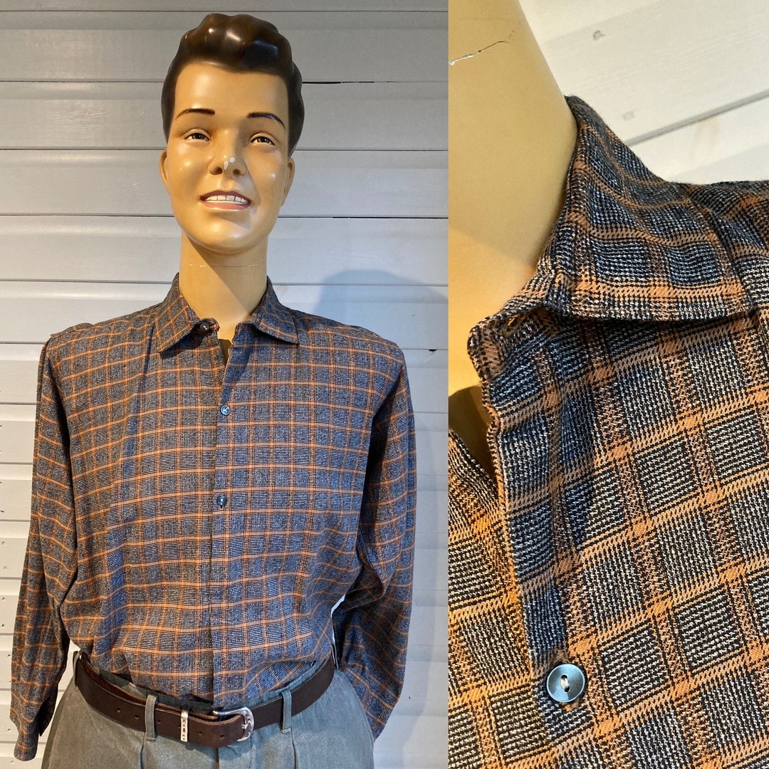ORIGINAL VINTAGE FRENCH Plaid Work Shirt Workwear - Etsy