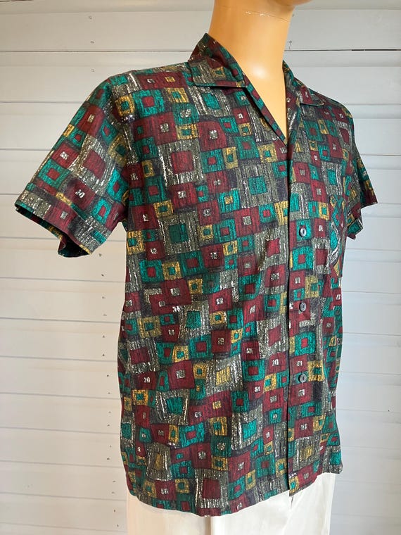 ORIGINAL 1950's 1960's BONART BRITISH Beach Shirt - Gem