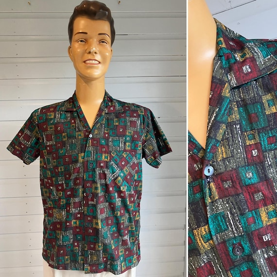 ORIGINAL 1950's 1960's BONART BRITISH Beach Shirt - Gem