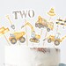 Construction Cake Topper, Construction Trucks Centerpiece 2nd Birthday ...